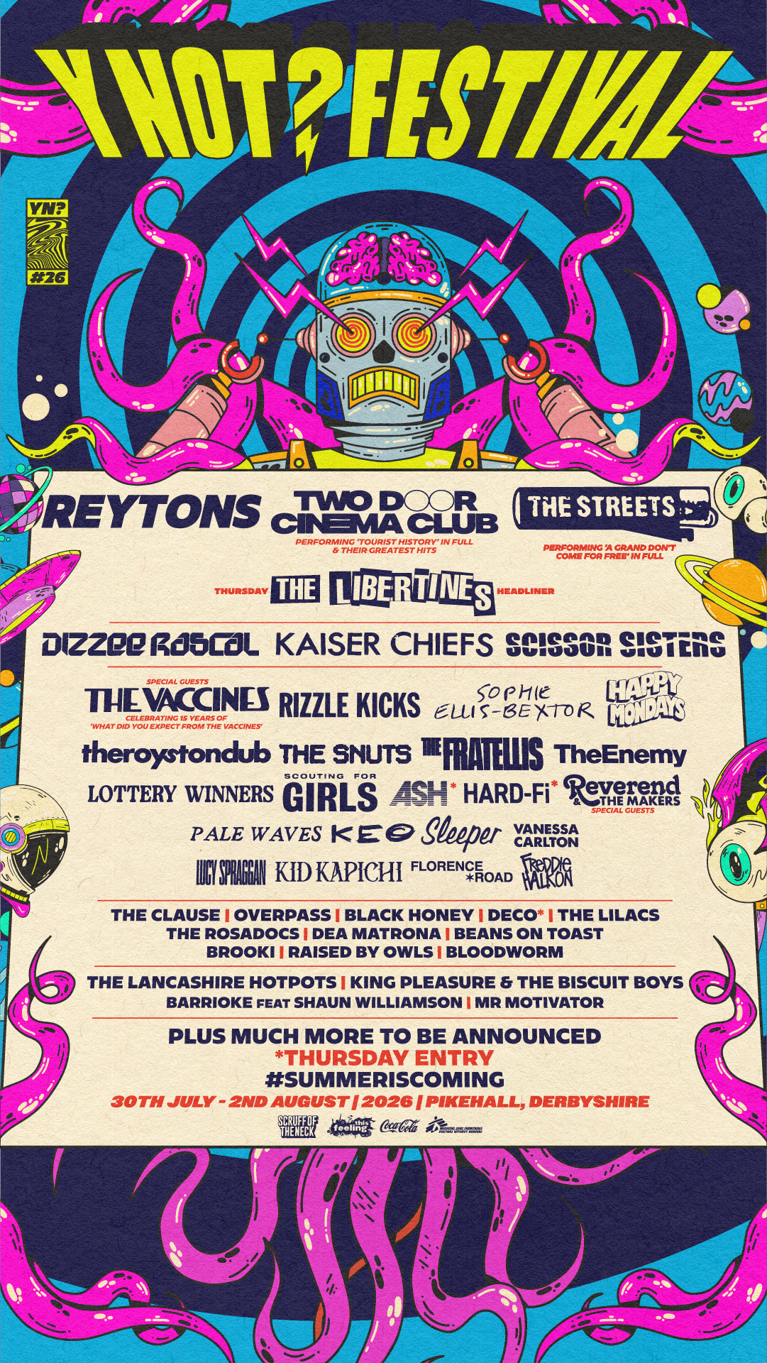 Y NOT FESTIVAL 2026: FIRST WAVE LINE-UP ANNOUNCED – AND IT’S ABSOLUTELY ...